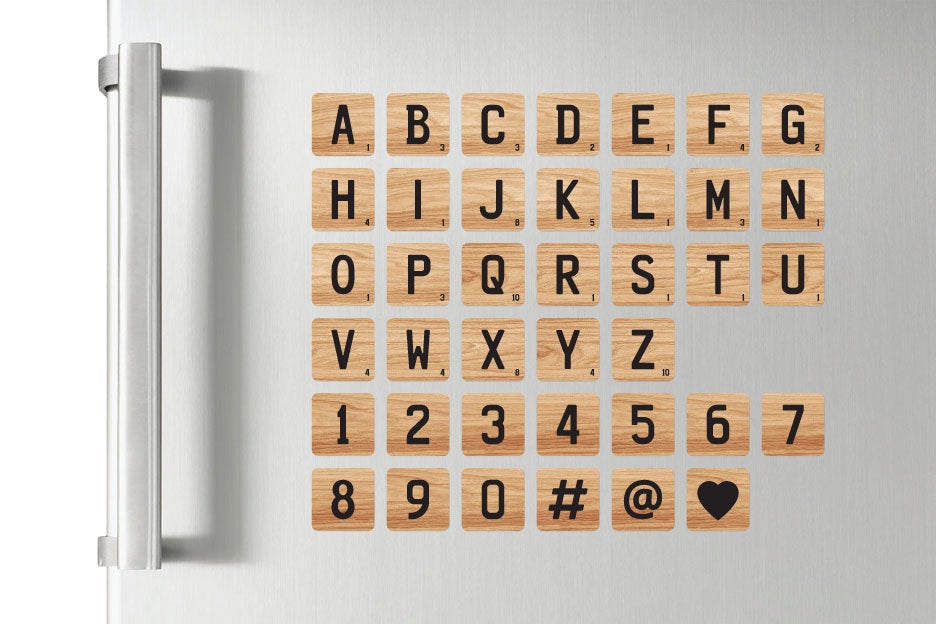 Personalized Wood Effect Scrabble Letter Tile Stickers – Doozi