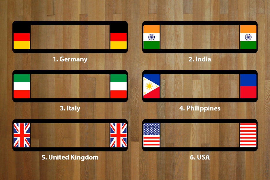 NZW80 Winged Number Plate Surrounds - International designs – Doozi