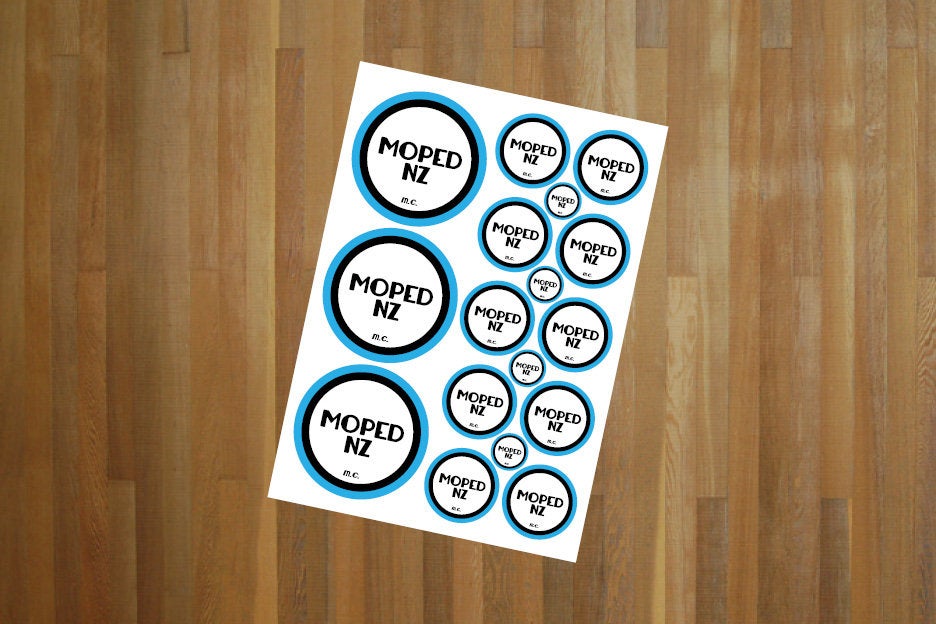 Moped NZ Sticker Sheet – Doozi