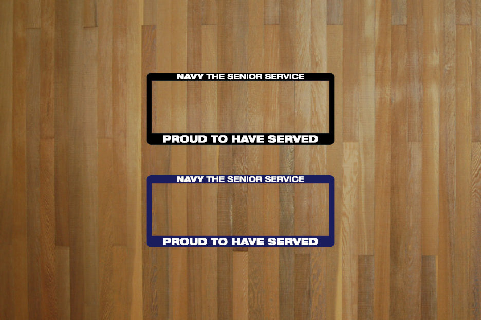 Navy The Senior Service Number Plate Surrounds – Doozi