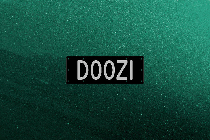 Decorative Old Style Black NZ Number Plate Sticker – Doozi